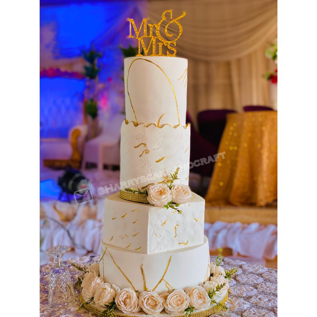 4 Tiered Classic Wedding Cake – Pastry Empire | Delicious cakes and ...